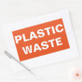 Plastic Waste Sign Rectangular Sticker | Zazzle