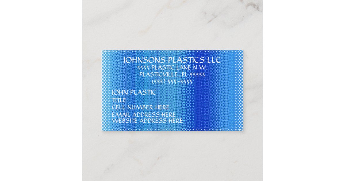 Plastics Company Business Card | Zazzle