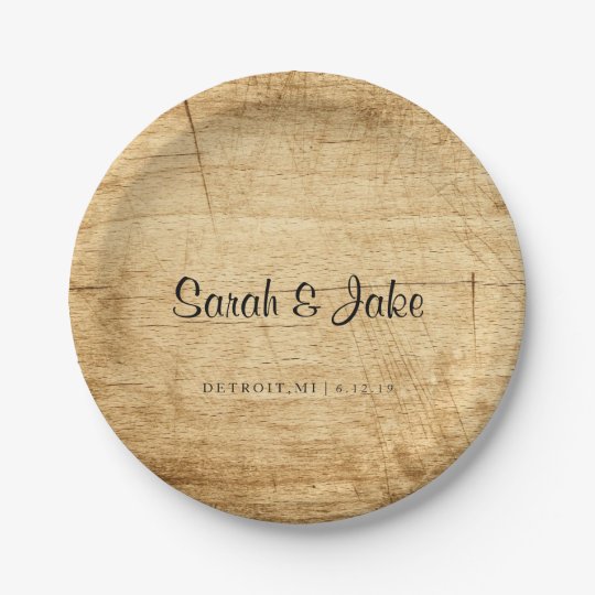 Plate - Rustic Wood | Zazzle.com
