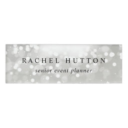 Platinum Glow Name Tag | Zazzle