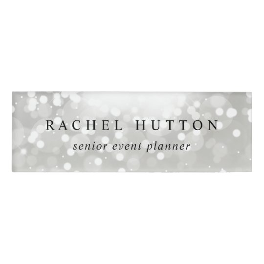 Platinum Glow Name Tag | Zazzle.com