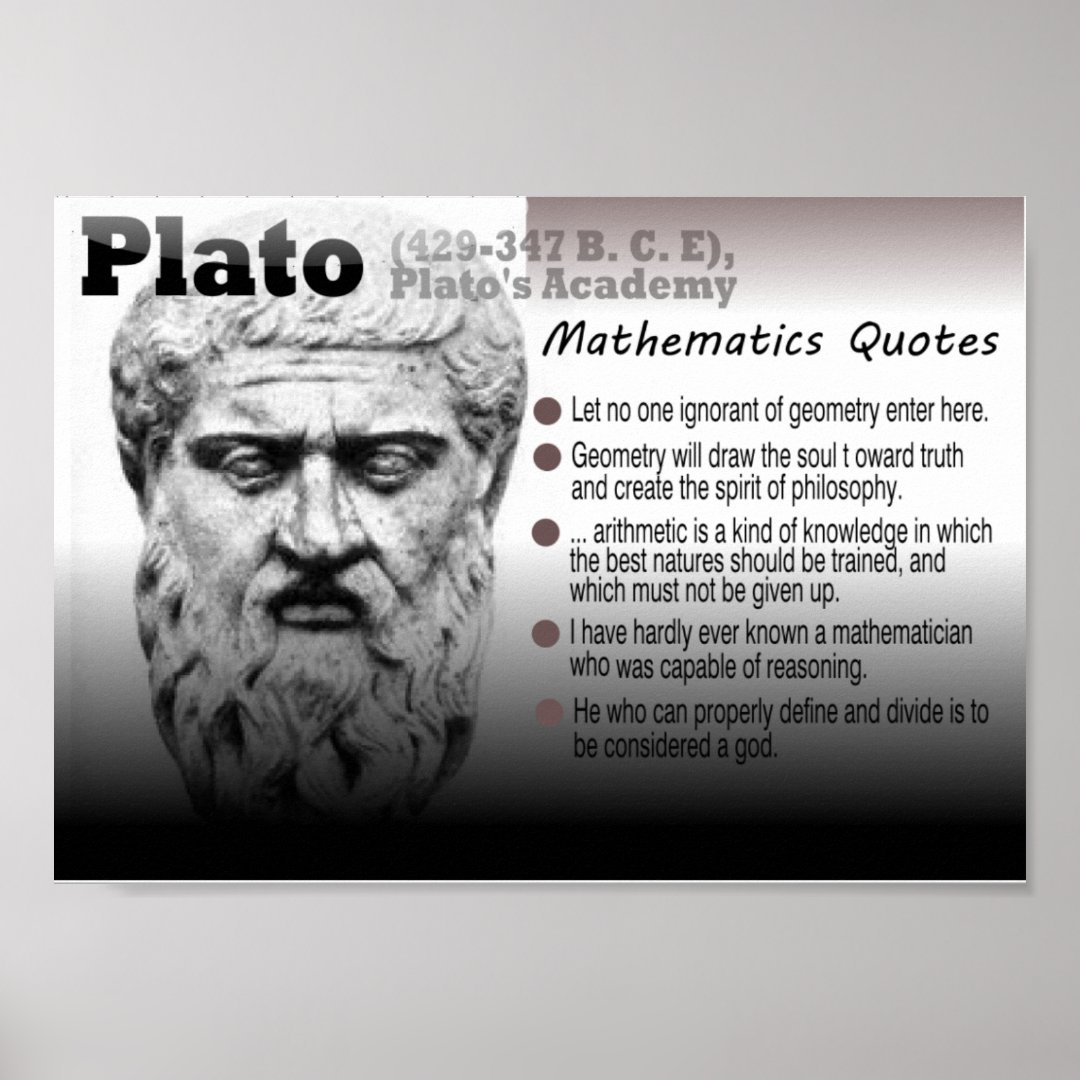 Plato Mathematics quotes Poster | Zazzle