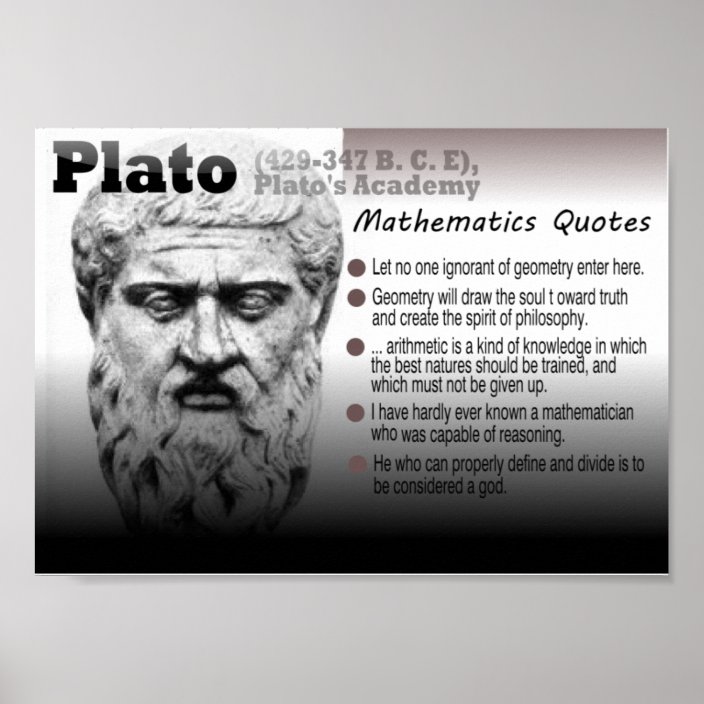 Plato Mathematics quotes Poster | Zazzle