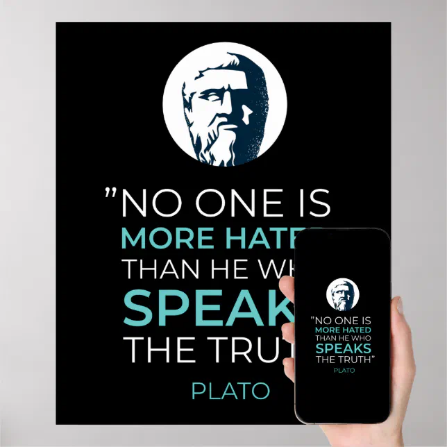 Plato Truth Philosophy Quote Poster | Zazzle