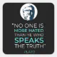 Plato Truth Philosophy Quote Square Sticker | Zazzle