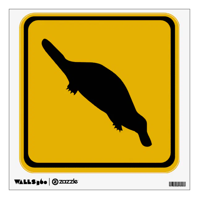 platypus road sign wall decal | Zazzle