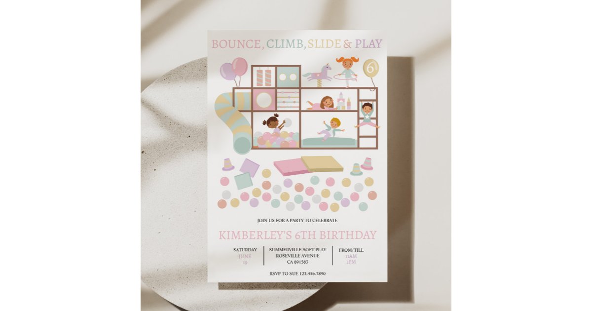 Play Center Birthday Party Invitation | Zazzle