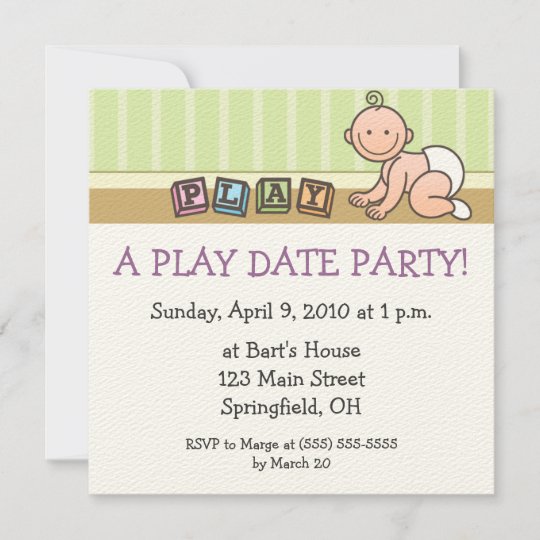 Play Date Party Invitations | Zazzle