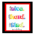 Play Nice Work Hard Stay Kind Classroom Poster | Zazzle