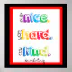 Play Nice Work Hard Stay Kind Classroom Poster | Zazzle