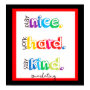 Play Nice Work Hard Stay Kind Classroom Poster | Zazzle