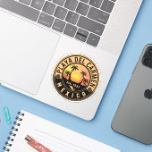 Playa del Carmen Palm Tree Retro 80s Mexican Playa Sticker | Zazzle