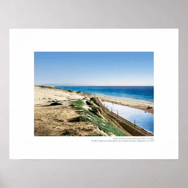 Playa del Rey Lagoon, 1904 - Southerly View Poster | Zazzle