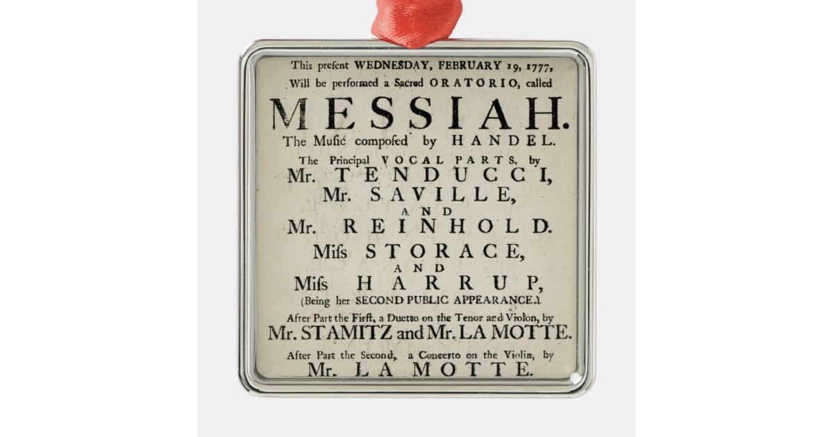 Playbill advertising a performance metal ornament | Zazzle