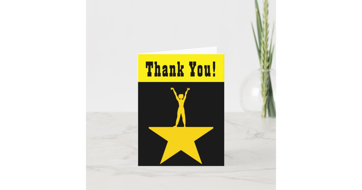 Playbill Inspired Thank You card | Zazzle