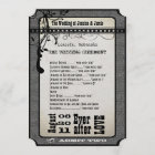 Playbill Wedding Program Metallic Silver | Zazzle.com