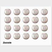Player Number 10 - Cool Baseball Stitches Classic Round Sticker | Zazzle