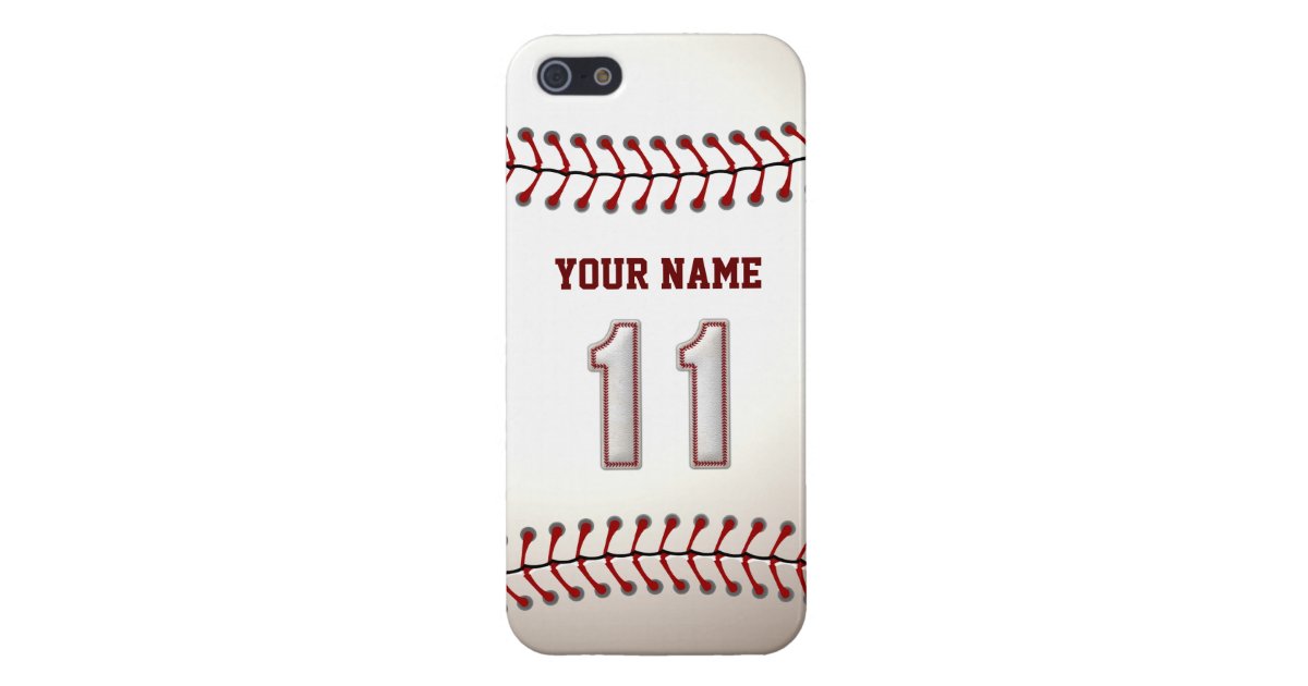 Player Number 11 - Cool Baseball Stitches iPhone Case | Zazzle