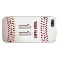 Player Number 11 - Cool Baseball Stitches iPhone Case | Zazzle