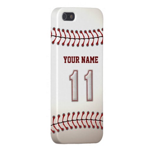 Player Number 11 - Cool Baseball Stitches iPhone Case | Zazzle