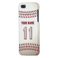 Player Number 11 - Cool Baseball Stitches iPhone Case | Zazzle