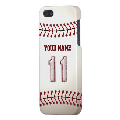 Player Number 11 - Cool Baseball Stitches iPhone Case | Zazzle
