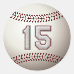 Number 15 Stickers | Zazzle