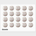 Player Number 22 - Cool Baseball Stitches Classic Round Sticker | Zazzle