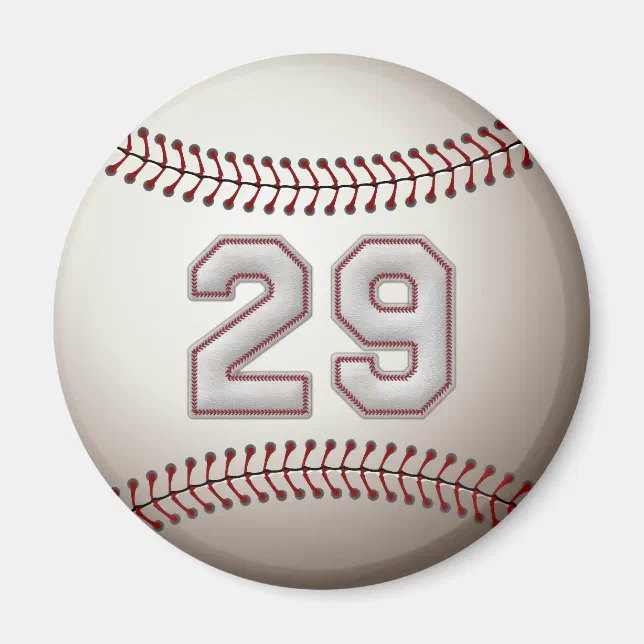 Player Number 29 - Cool Baseball Stitches Magnet | Zazzle