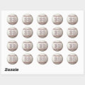 Player Number 33 - Cool Baseball Stitches Classic Round Sticker | Zazzle