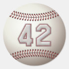 Number 42 Baseball Classic Round Sticker | Zazzle.com