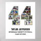 Player Number 44 Senior Sports Team Photo Collage Poster | Zazzle