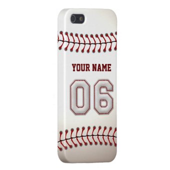 Player Number 6 - Cool Baseball Stitches iPhone Case | Zazzle