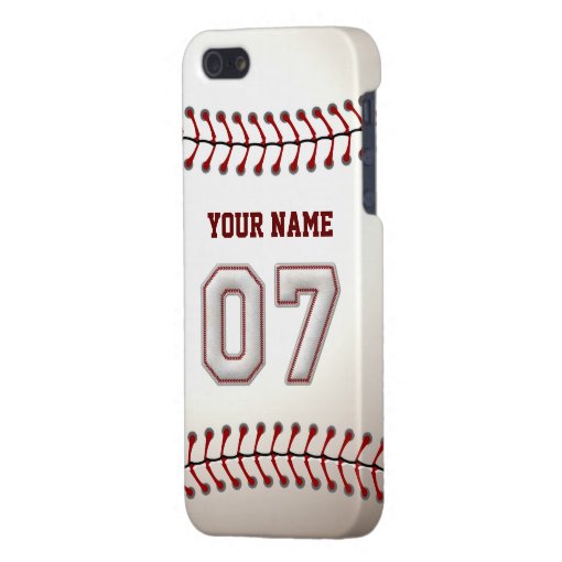 Player Number 7 - Cool Baseball Stitches iPhone Case | Zazzle