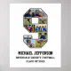 Player Number 9 Senior Sports Team Photo Collage Poster | Zazzle
