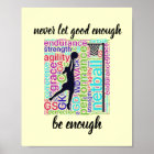 Netball Player Practice Motivational Quote Poster | Zazzle.com