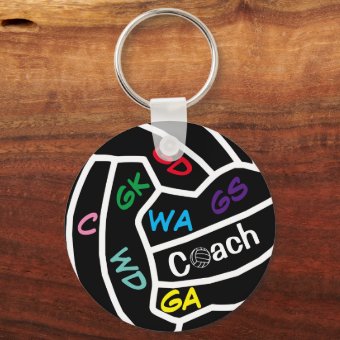 Player Positions Netball Coach Keychain | Zazzle