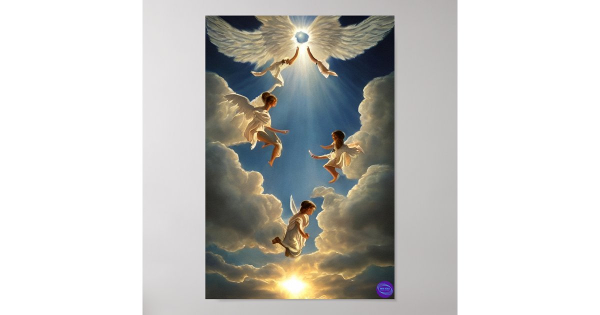 PLAYFUL ANGELS POSTER | Zazzle