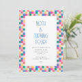 Playful Multicolor Blocks Birthday Party Invitation | Zazzle