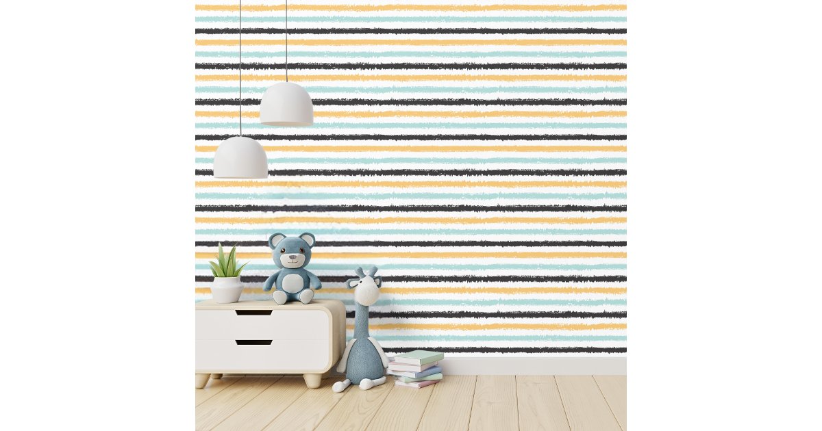 Playful Paint Stripes Wallpaper | Zazzle