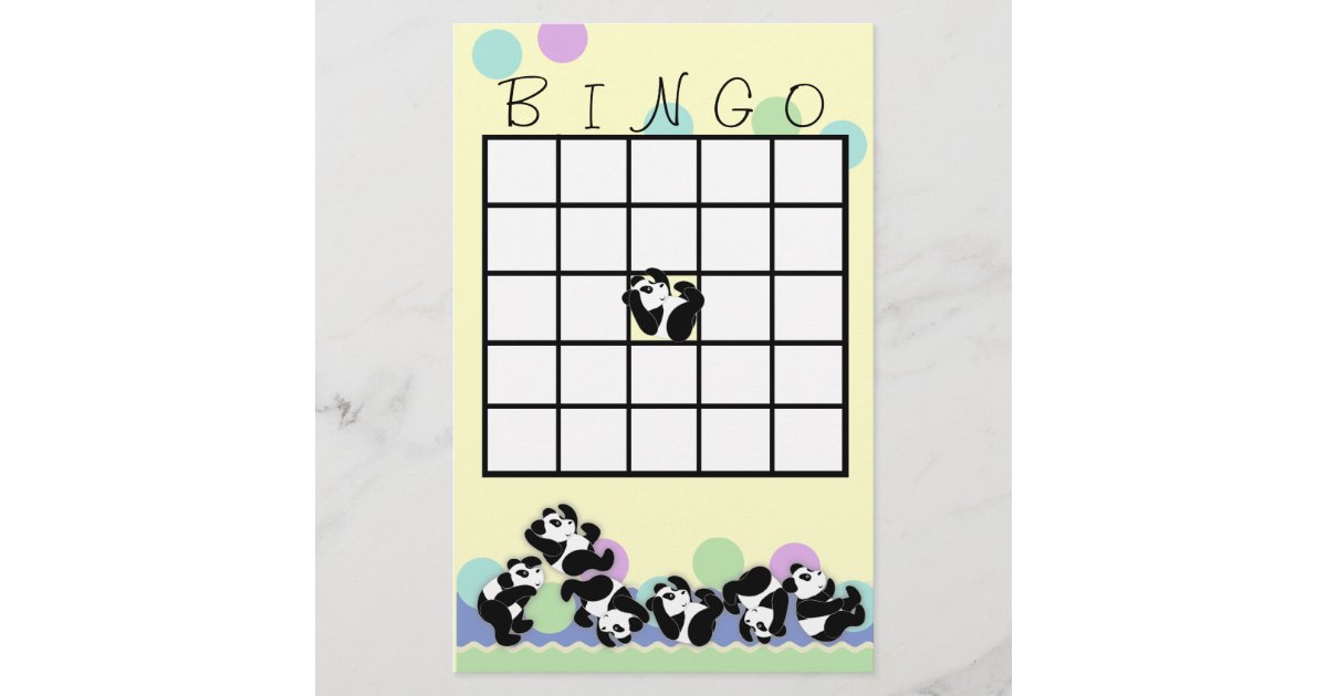 Playful Panda Bingo | Zazzle