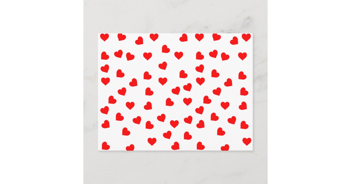 Playful Red Hearts Postcard | Zazzle