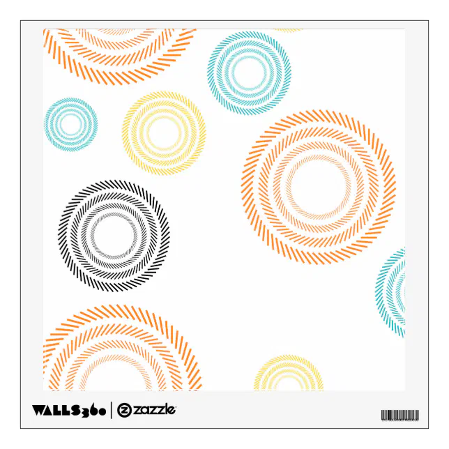 Playful, trendy, cool, modern, simple circles wall decal | Zazzle