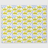 Playful Yellow Submarines Wrapping Paper | Zazzle