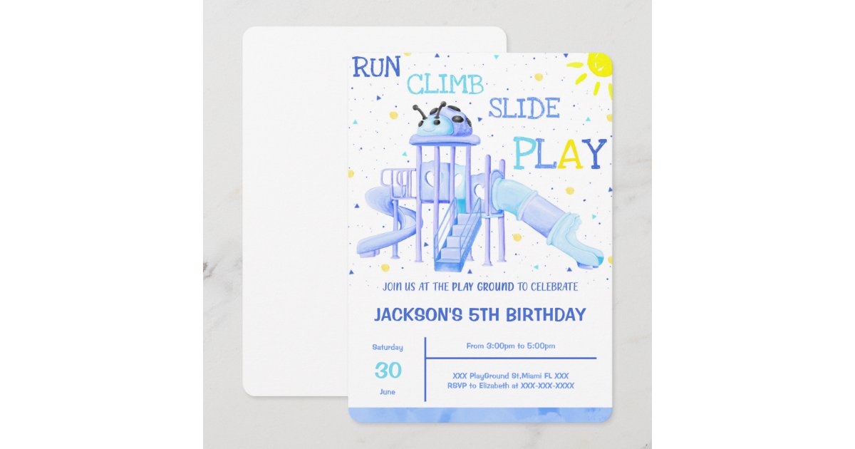 Playground Birthday Invitation | Zazzle