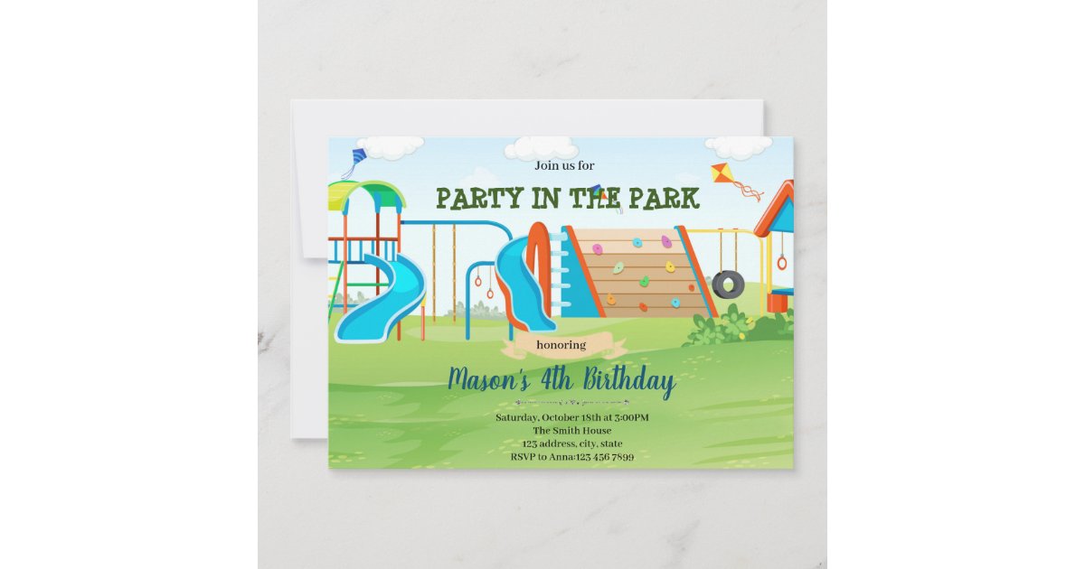 Playground birthday Invitation | Zazzle
