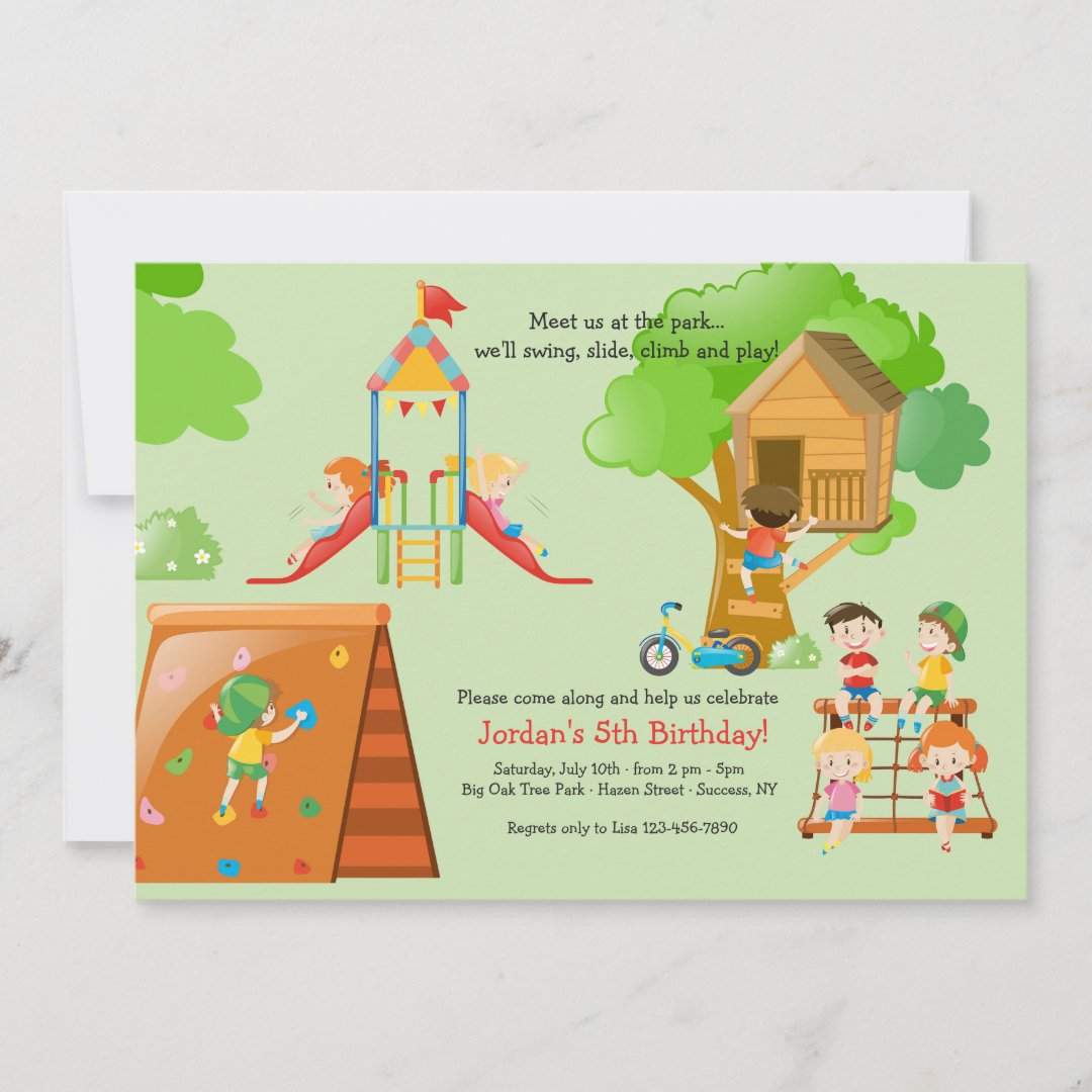 Playground Fun Invitation | Zazzle