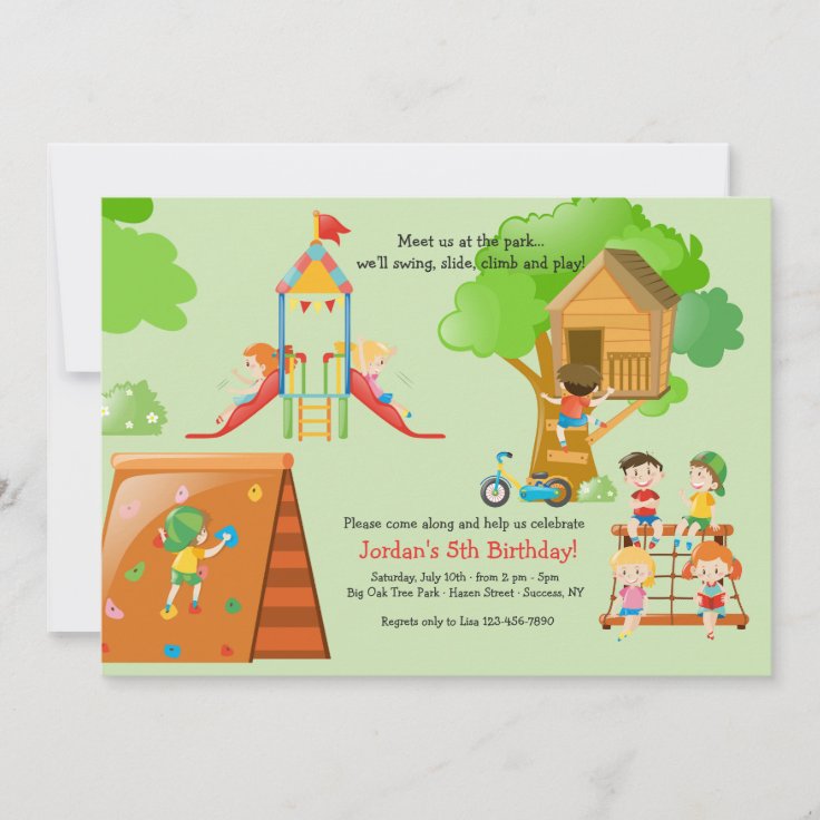 Playground Fun Invitation | Zazzle