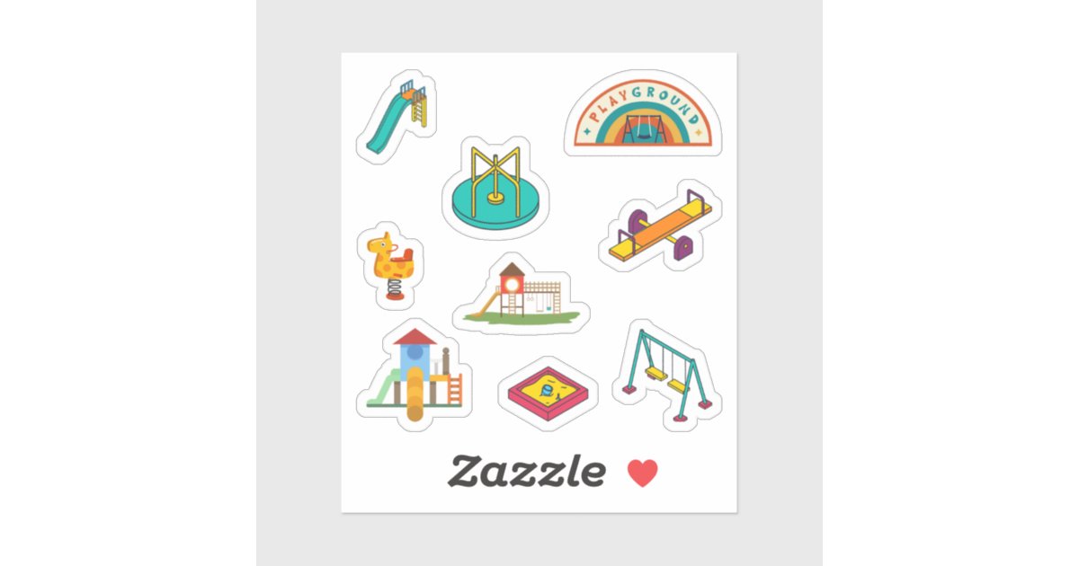 Playground Stickers | Zazzle