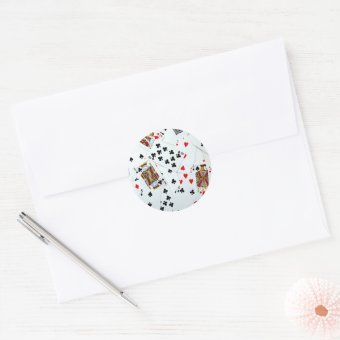 Playing Card games Classic Round Sticker | Zazzle